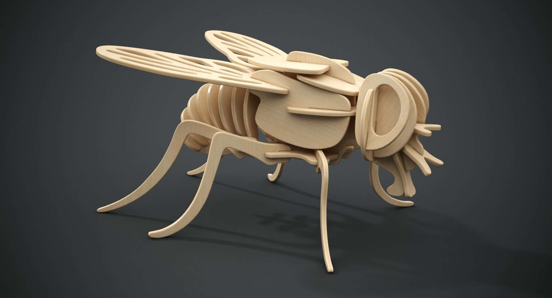Buzzy-wuzzy Busy Fly Wooden 3D Model | 1146022 | TurboSquid