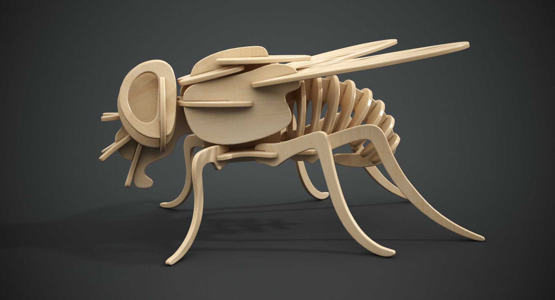 Buzzy-wuzzy Busy Fly Wooden 3D Model | 1146022 | TurboSquid