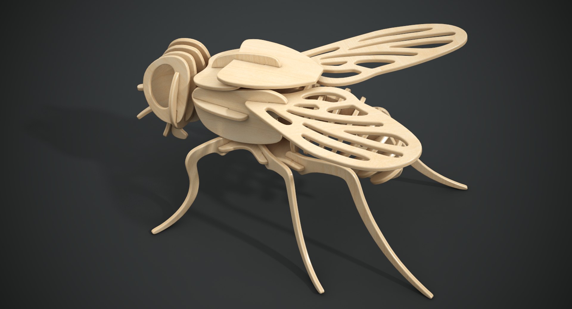 Buzzy-wuzzy Busy Fly Wooden 3D Model | 1146022 | TurboSquid