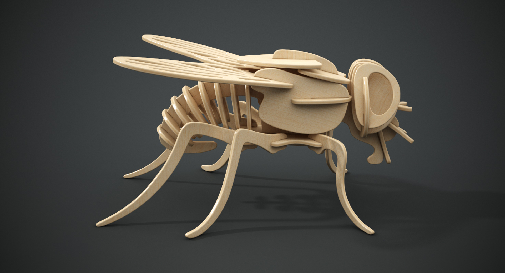 Buzzy-wuzzy Busy Fly Wooden 3D Model | 1146022 | TurboSquid