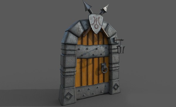 Medieval cartoon gate 3D model - TurboSquid 1269508