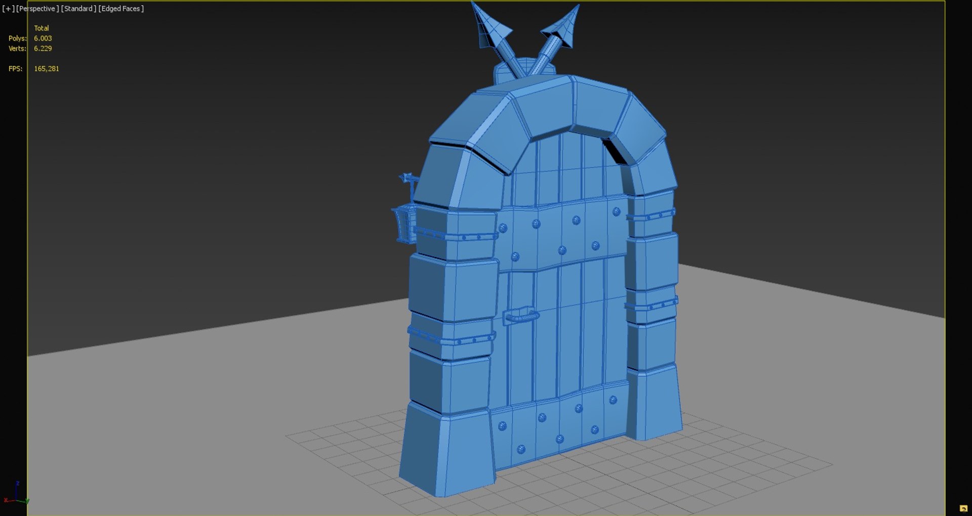 Medieval cartoon gate 3D model - TurboSquid 1269508