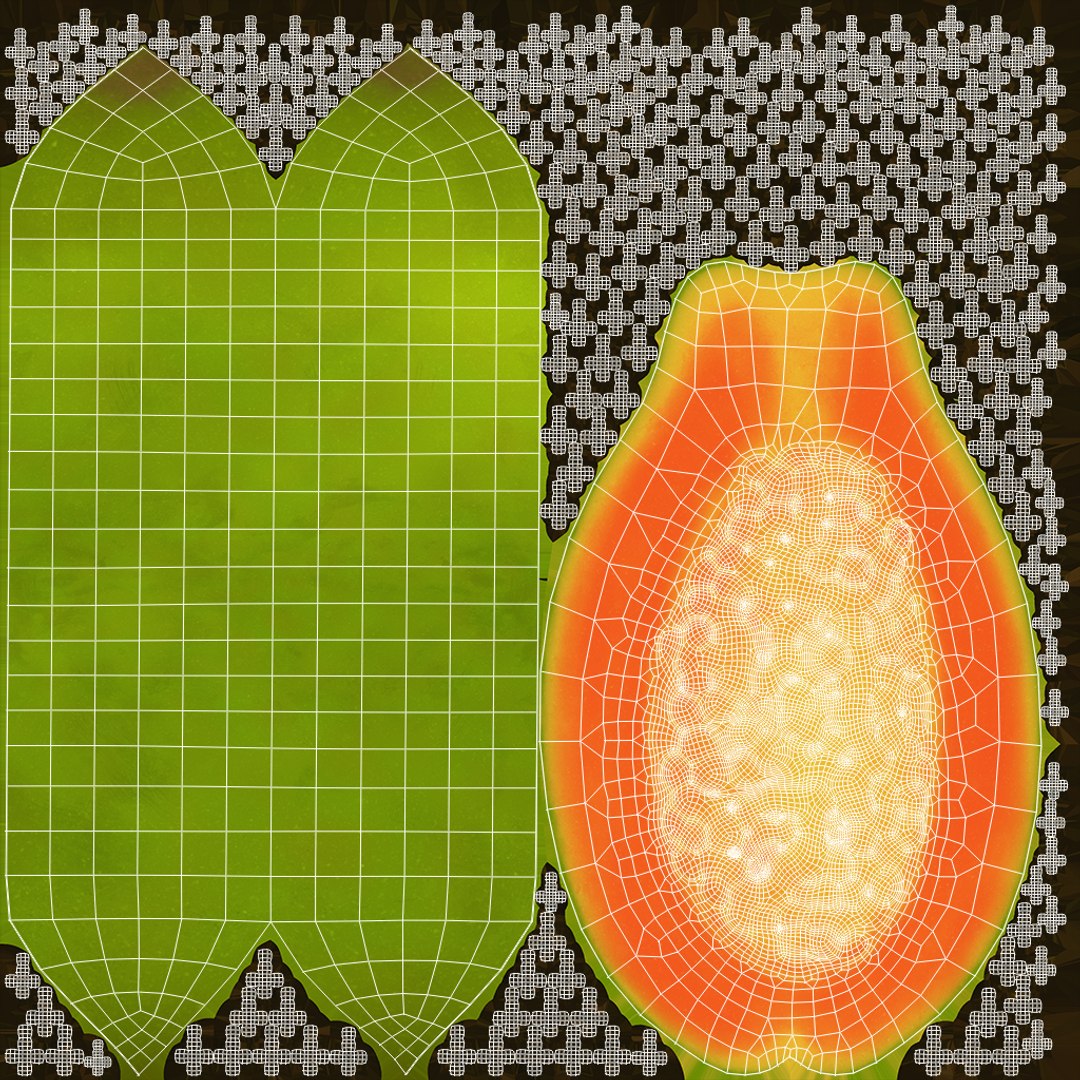 3D Model Cartoon Papaya Set - TurboSquid 2101280