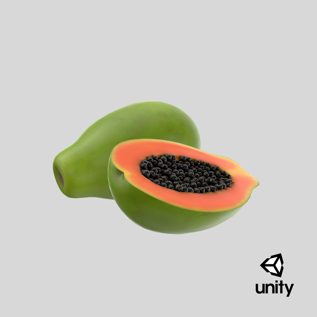 3D Model Cartoon Papaya Set - TurboSquid 2101280