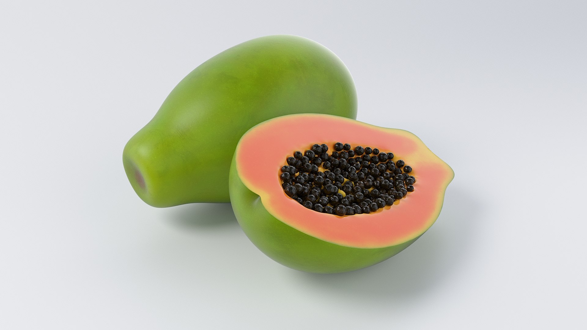 3D Model Cartoon Papaya Set - TurboSquid 2101280