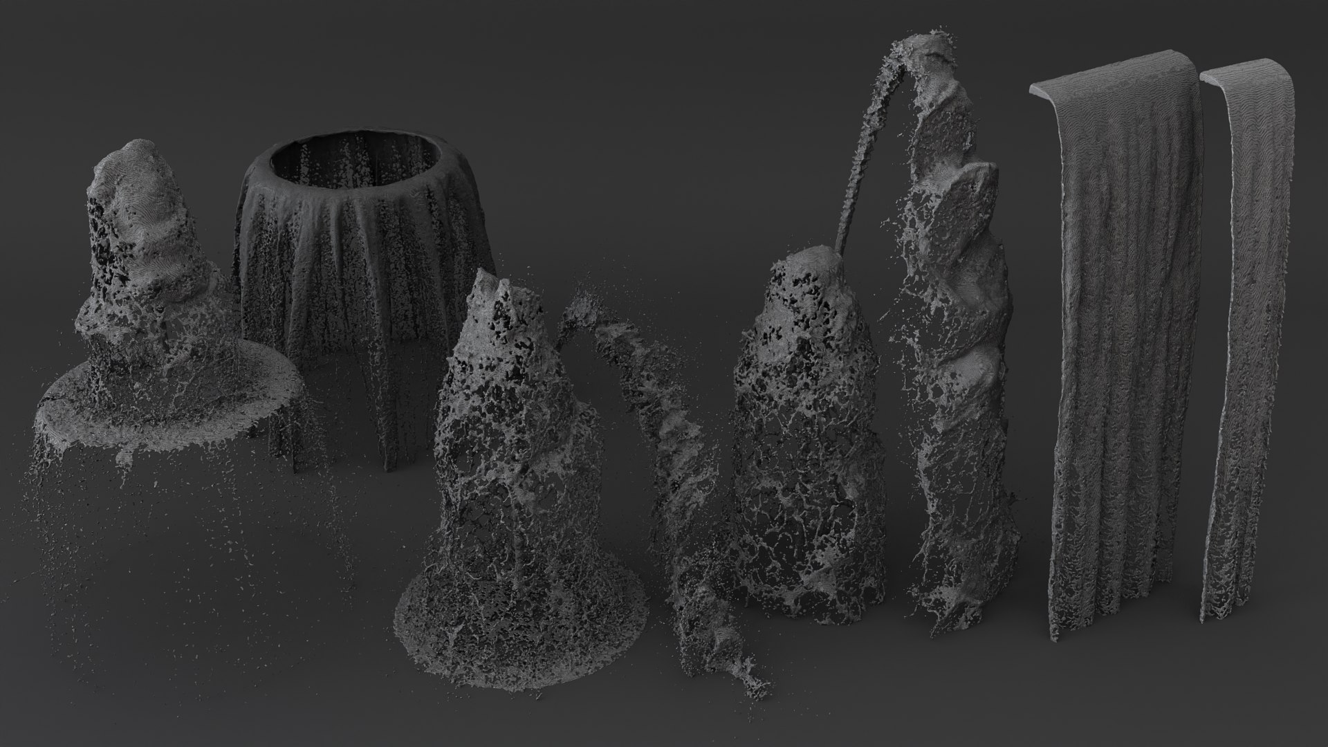 3D Fountains Set 01 - TurboSquid 2261949