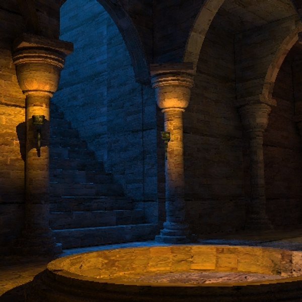 3d catacombs dungeon model