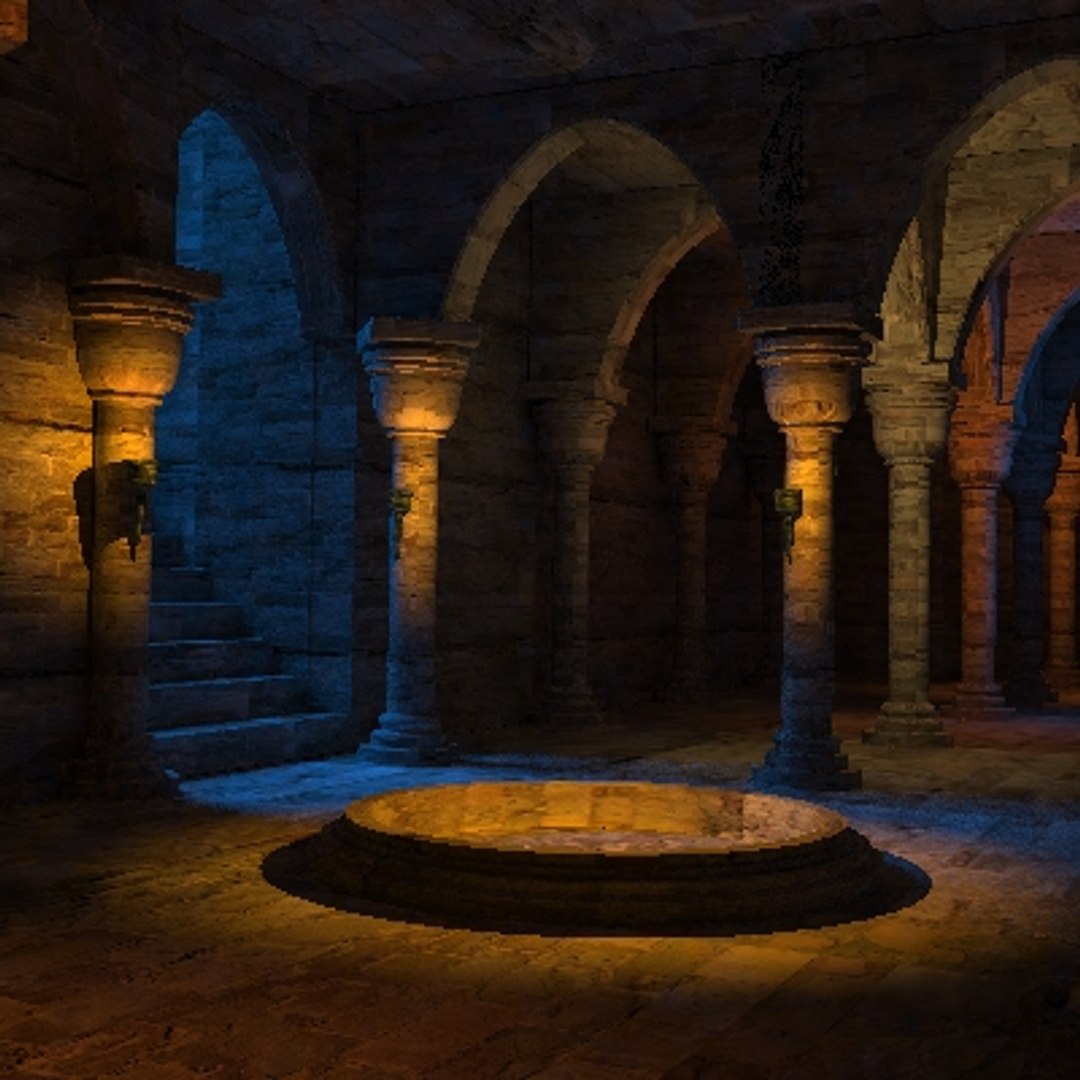3d Catacombs Dungeon Model