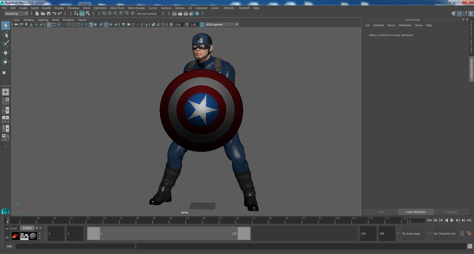 3D model Character Captain America Defend Pose - TurboSquid 2044845