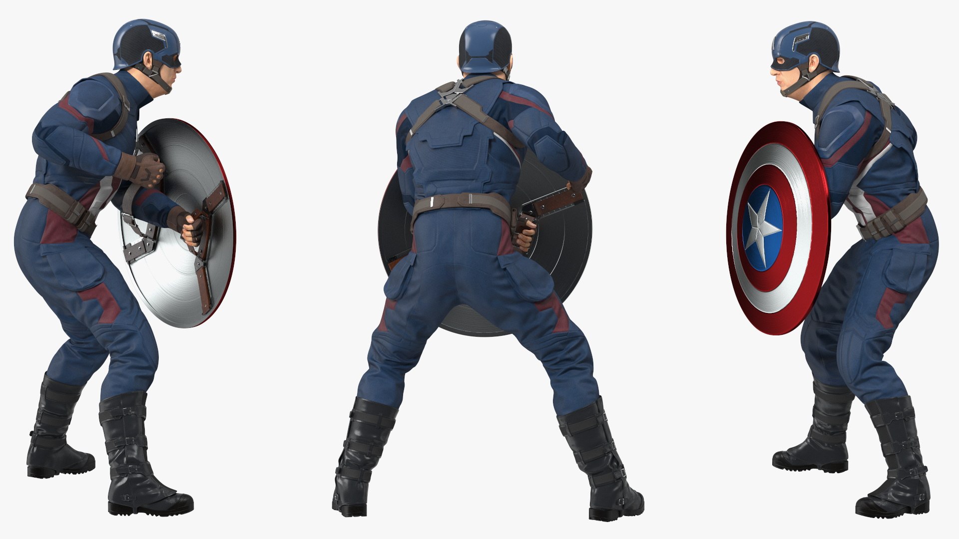 3D model Character Captain America Defend Pose - TurboSquid 2044845