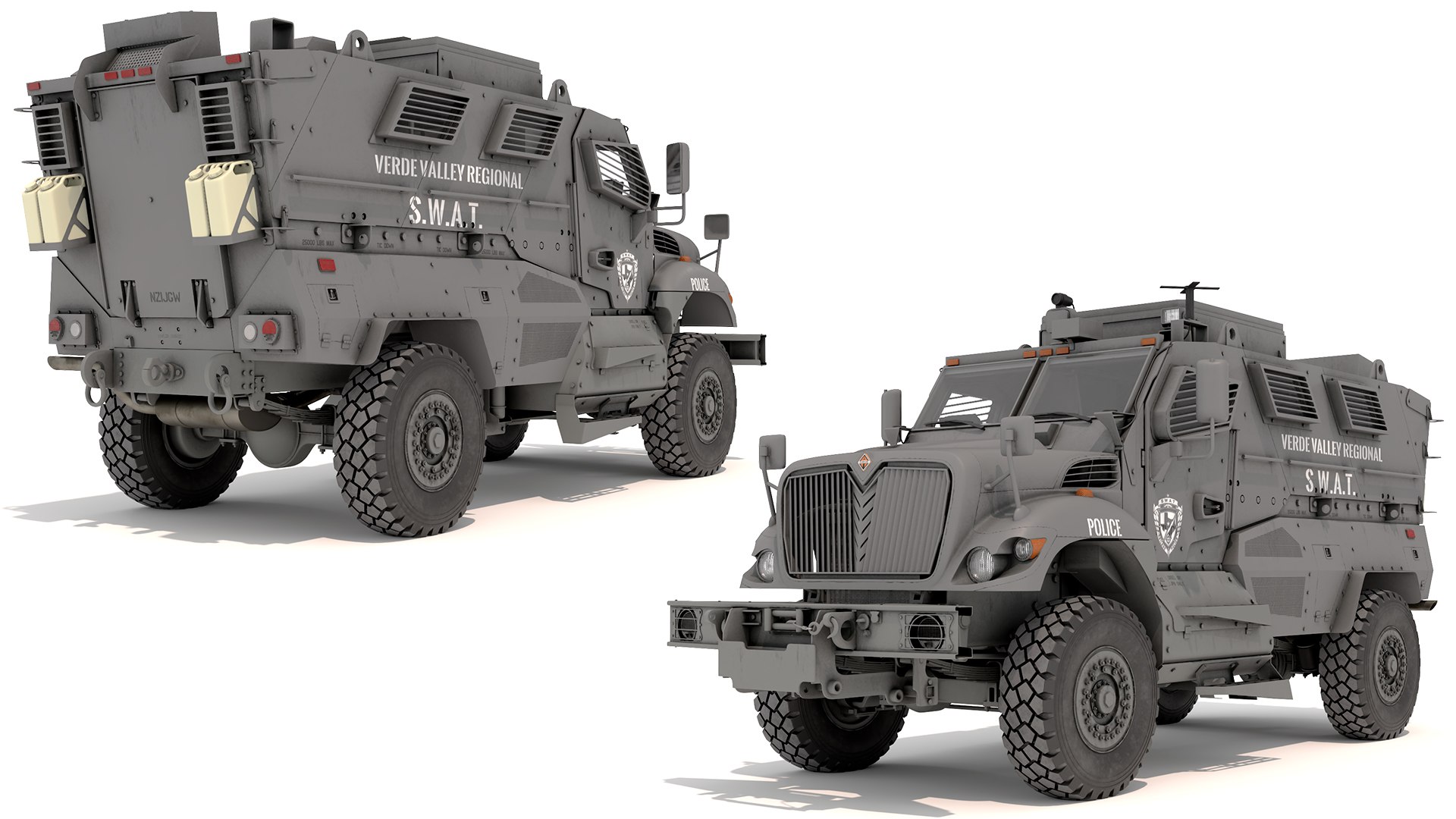 Police SWAT Armored Vehicle Grey Rigged 3D Model - TurboSquid 2285013