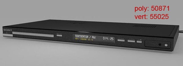 3d model sony dvd player