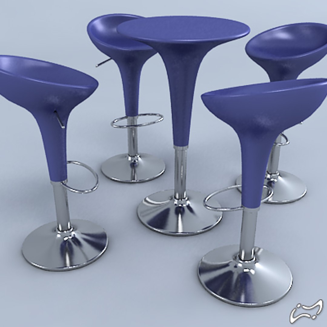 3d Model Bombo Stool Table