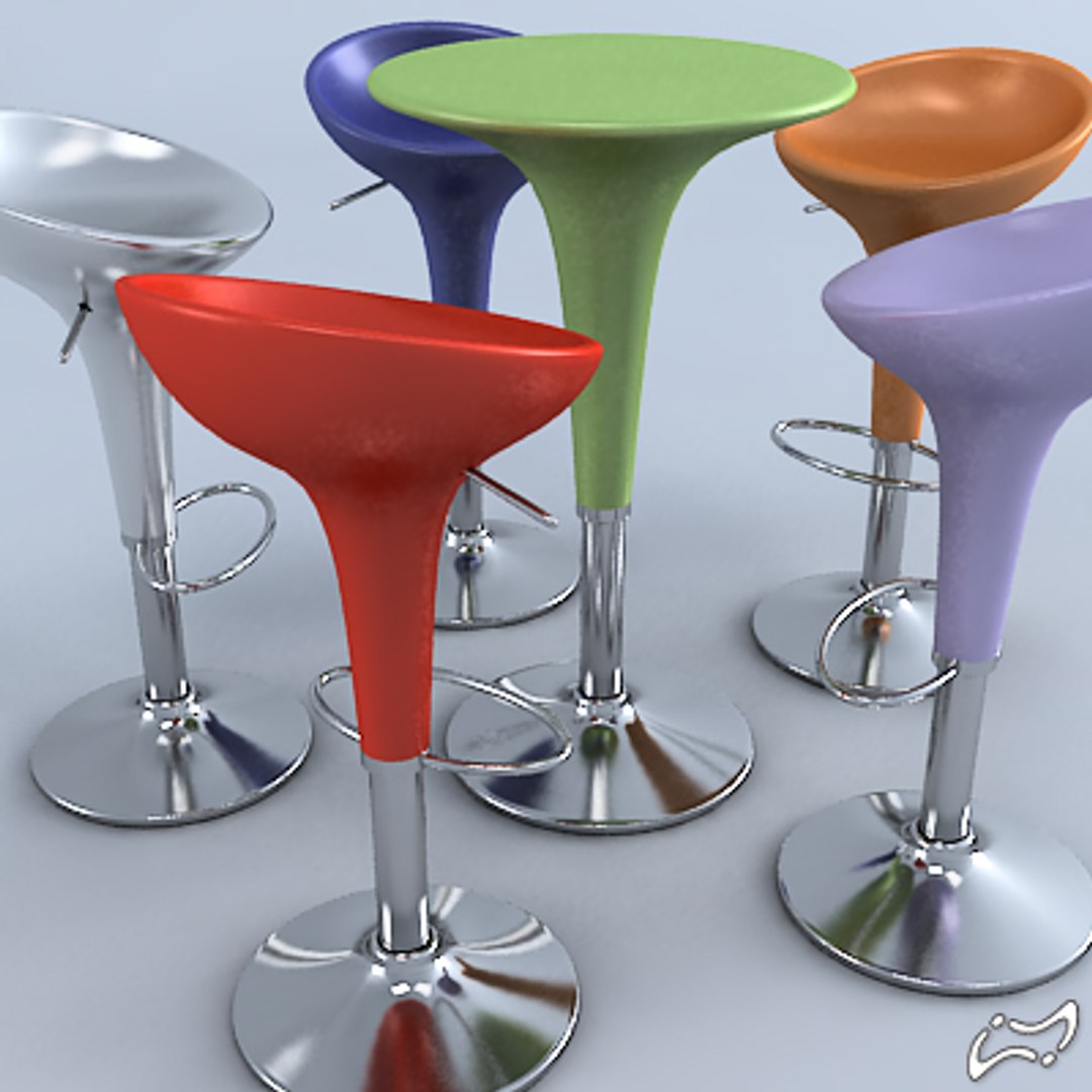 3d Model Bombo Stool Table