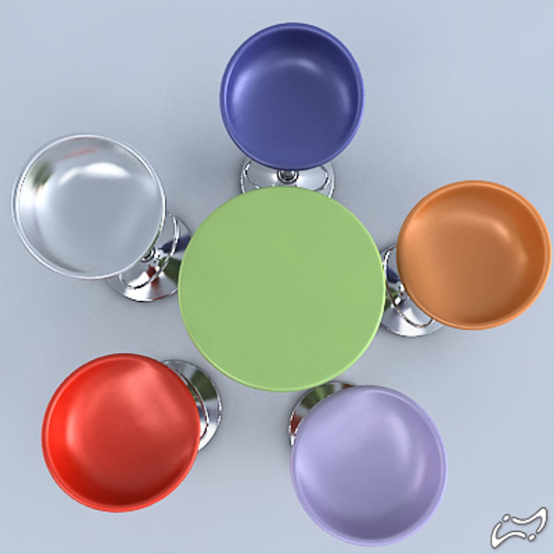 3d Model Bombo Stool Table