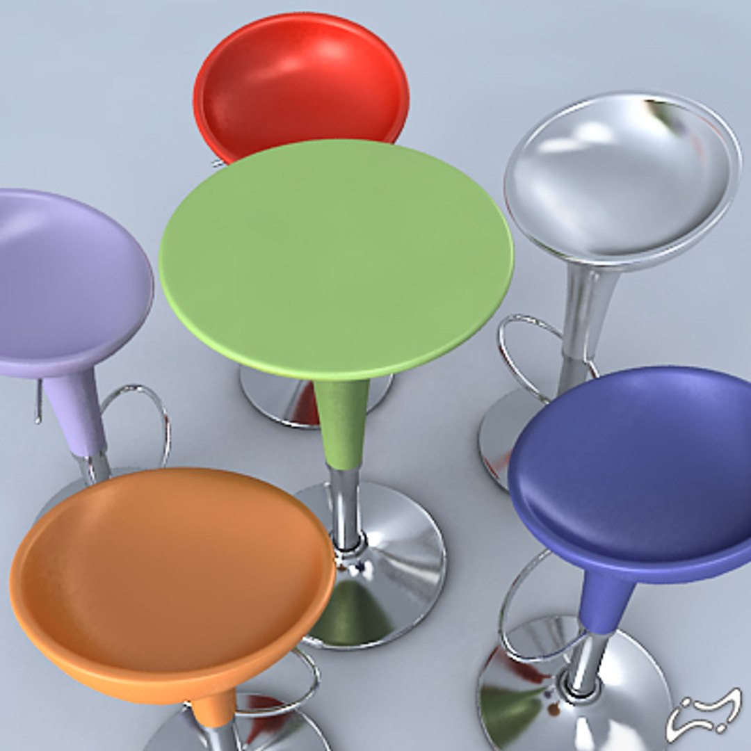 3d Model Bombo Stool Table