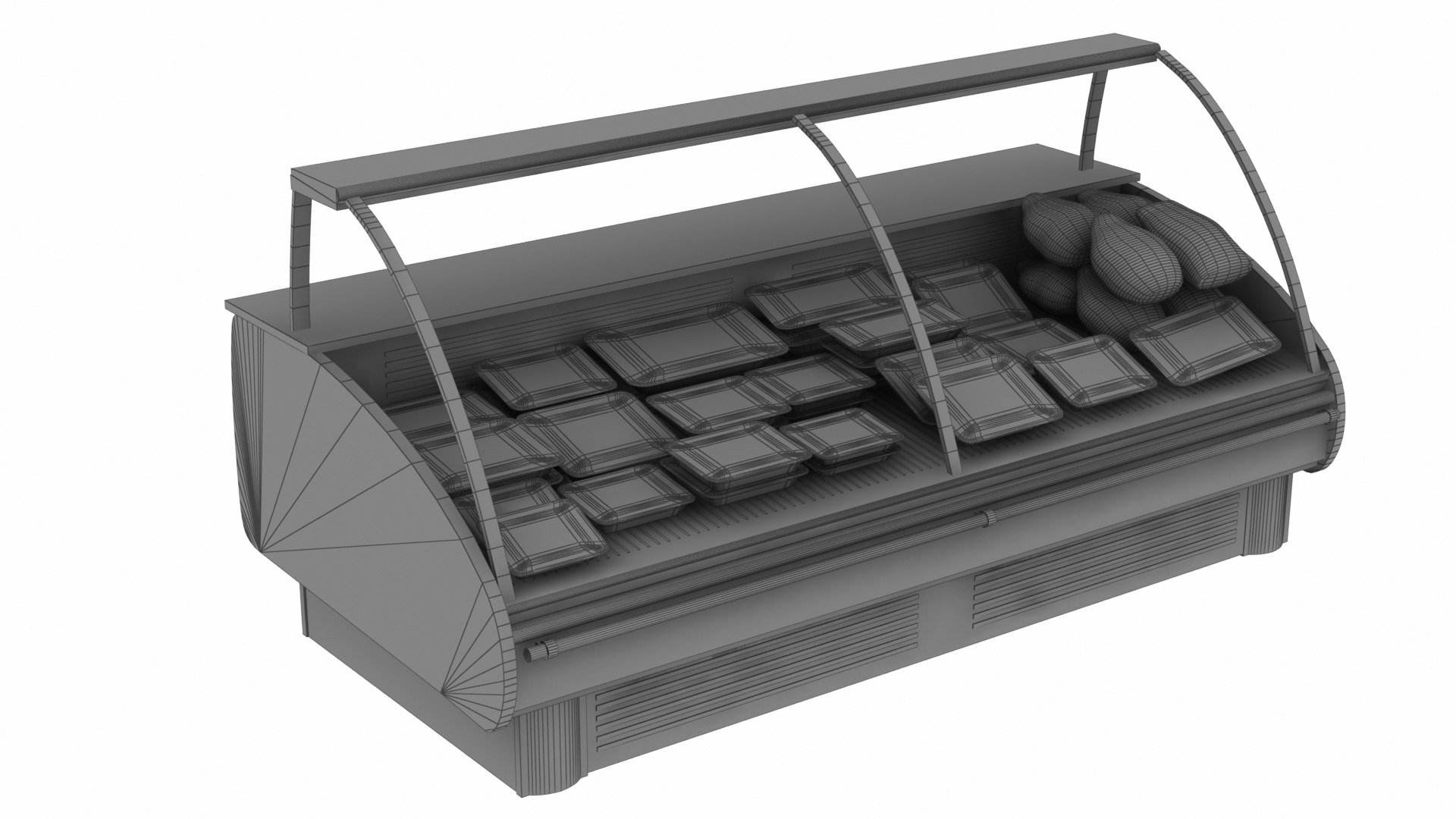 3D Meat Chicken And Deli Frezer Cabinet Collection - TurboSquid 2446874