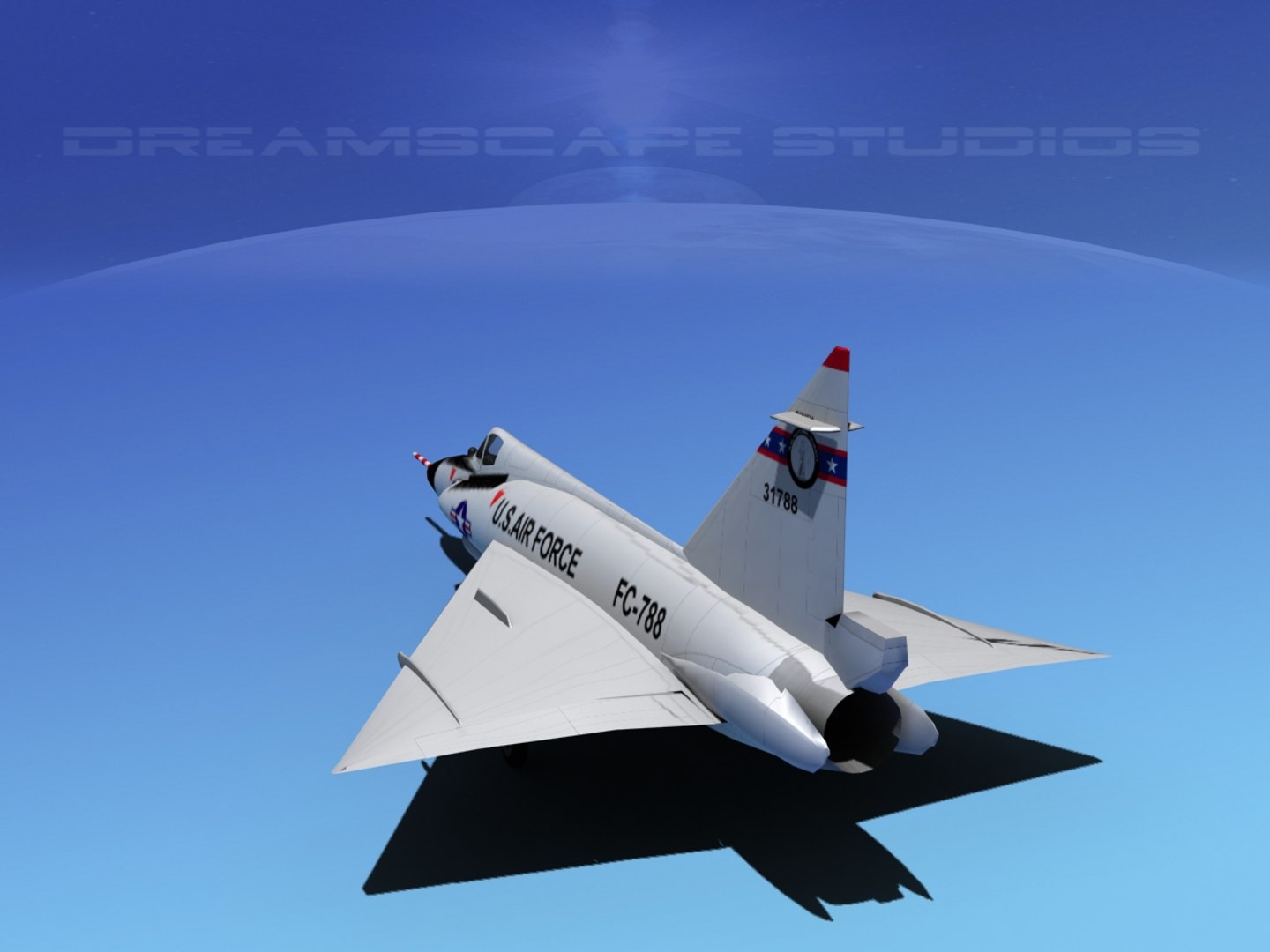 3d Model F-102 Convair Air Force