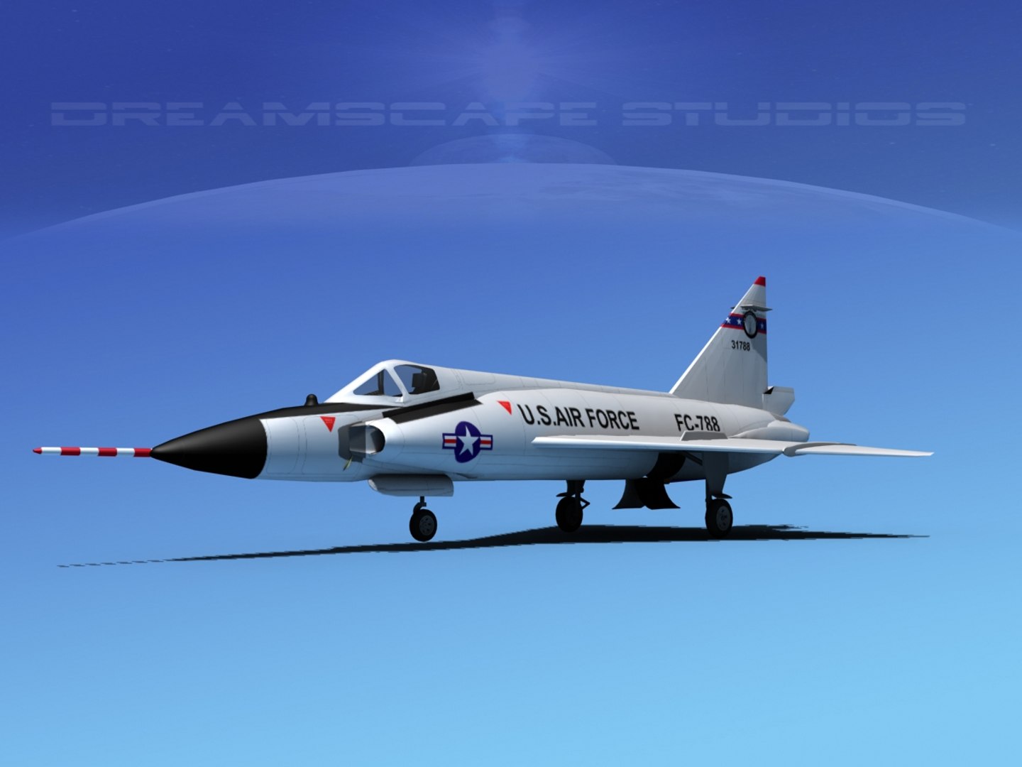 3d Model F-102 Convair Air Force
