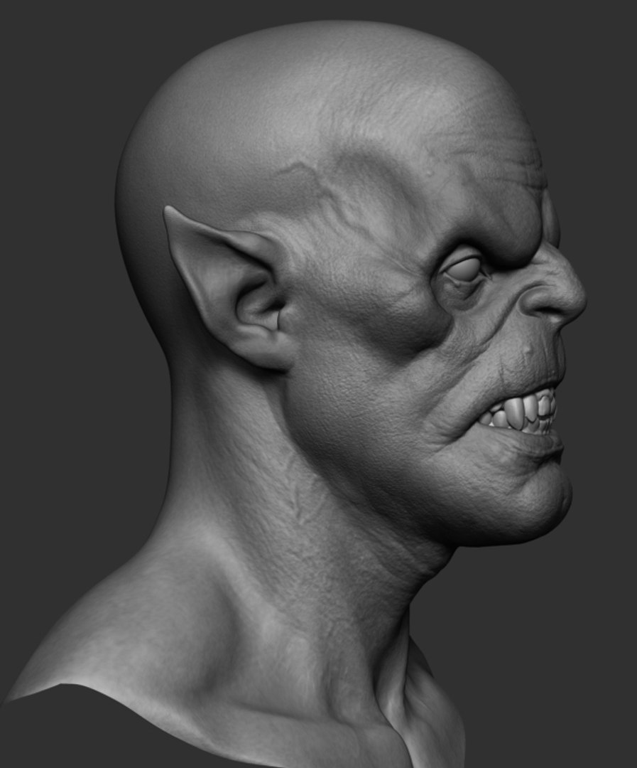 3D Vampire Head Ztl Model - TurboSquid 1212800
