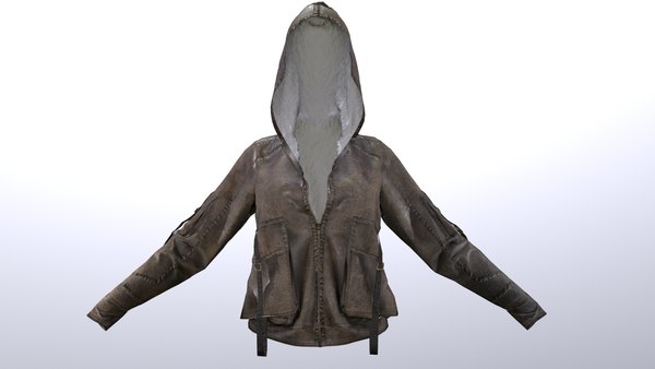 Hooded Leather Jacket 1 Low-poly 3D model model - TurboSquid 1891927