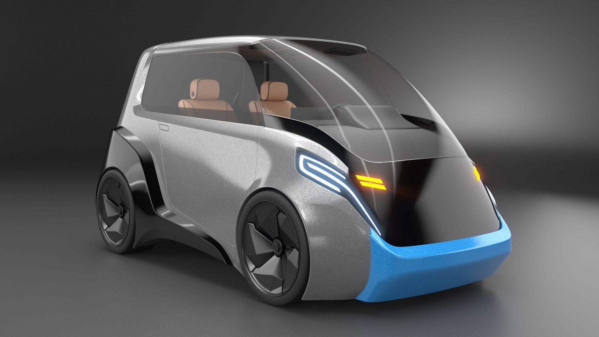 Futuristic Two-Seater Car 3D model - TurboSquid 1975974