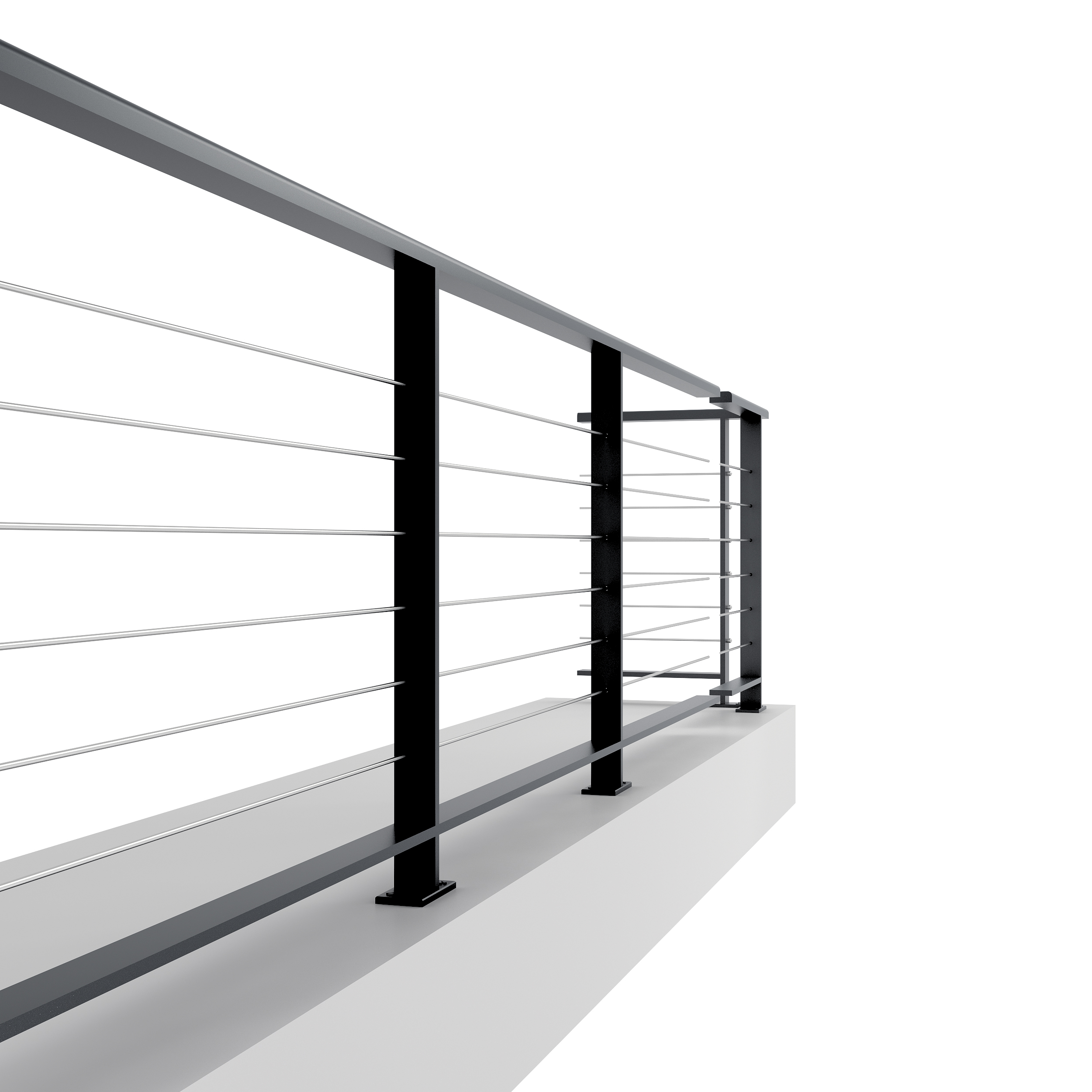 3D model stainless steel iron railing - TurboSquid 1549377