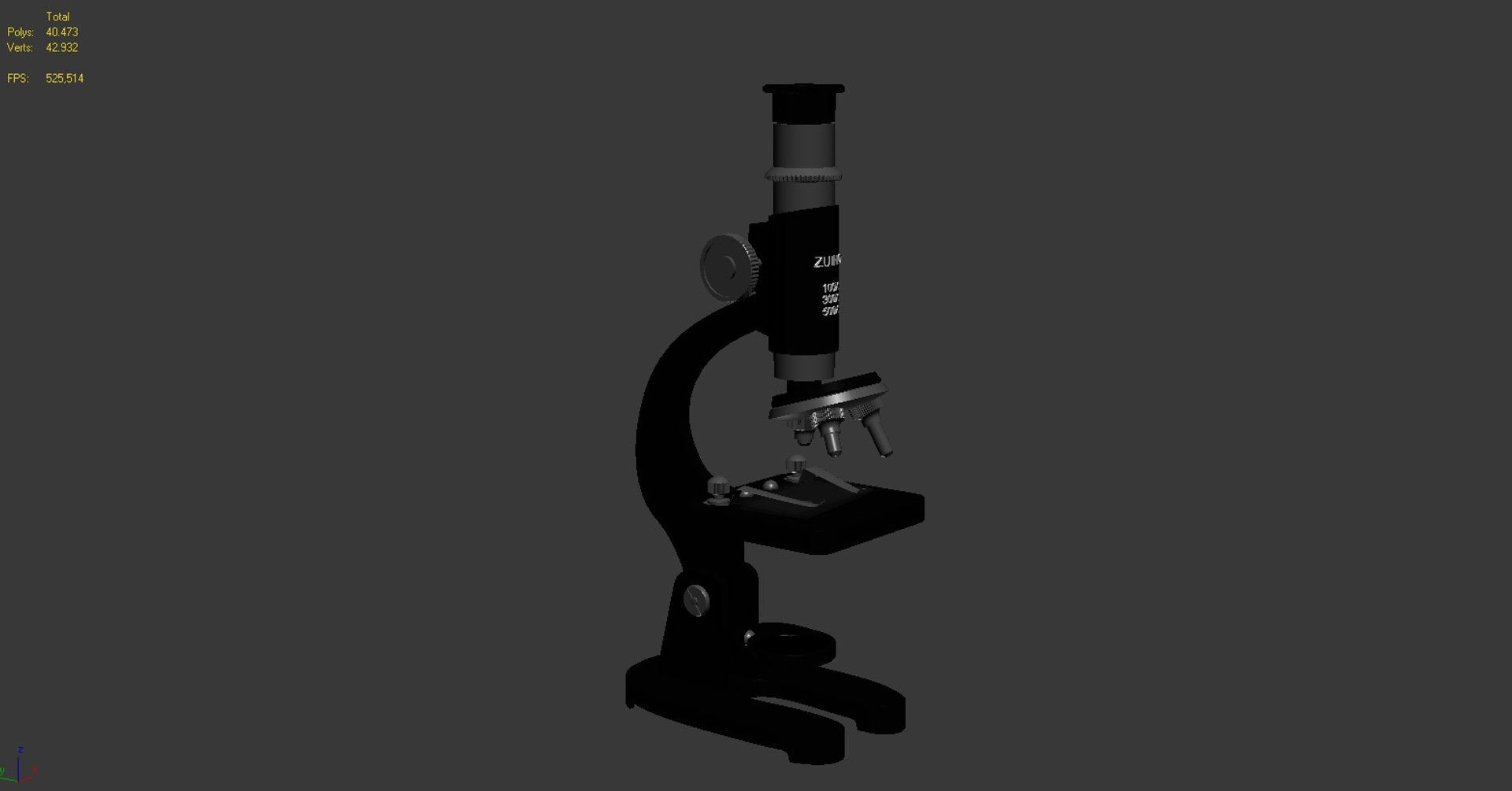 old zuiho microscope 3d max