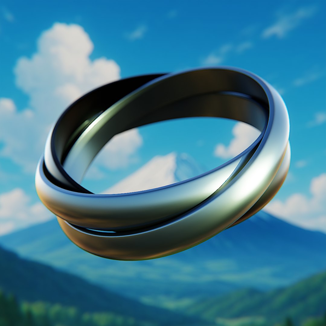 Eternal Trinity Band Interlocked Ring Design 55 Model - TurboSquid 2403929