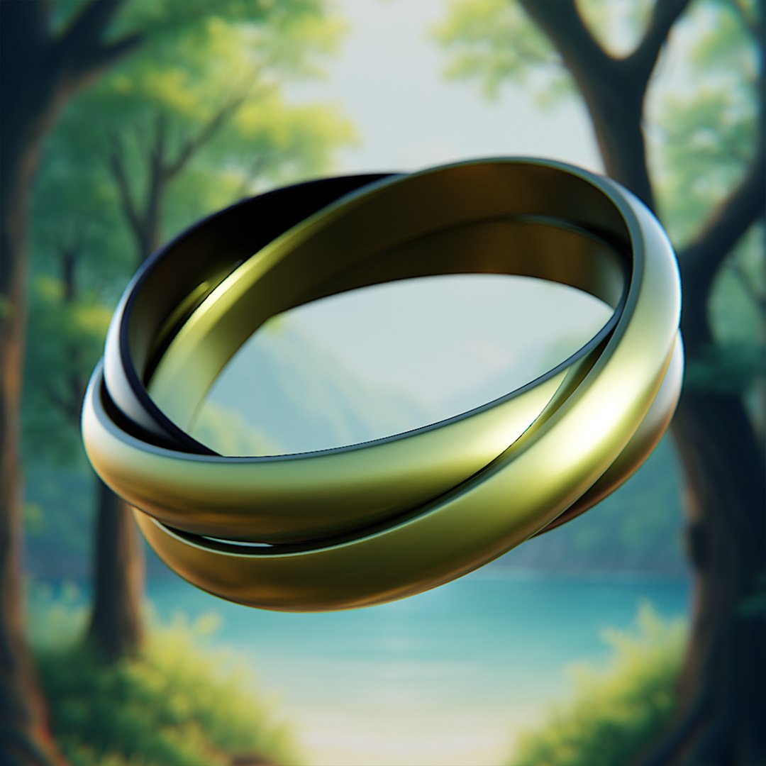 Eternal Trinity Band Interlocked Ring Design 55 Model - TurboSquid 2403929