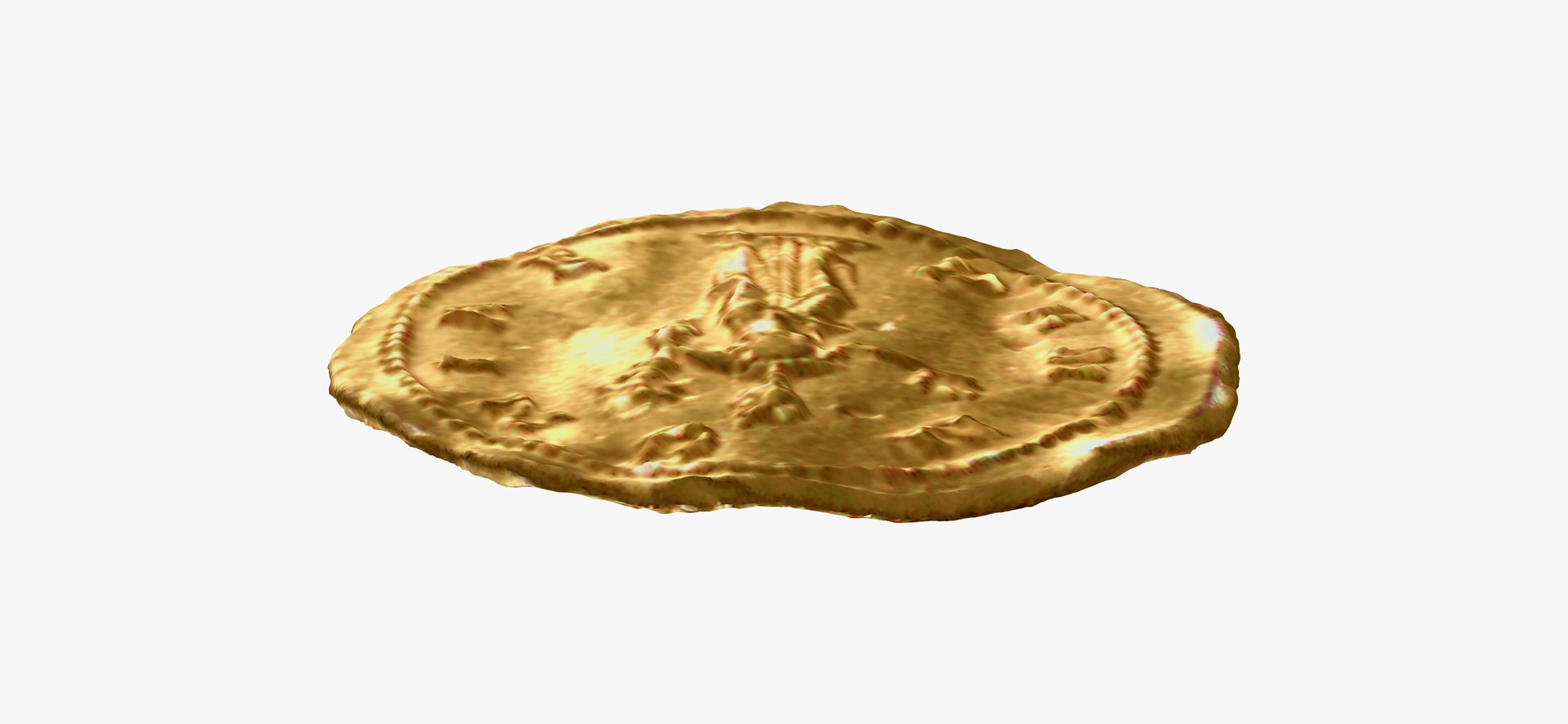 3D model Medieval Gold Coin 01 RAW Scan - TurboSquid 1793570