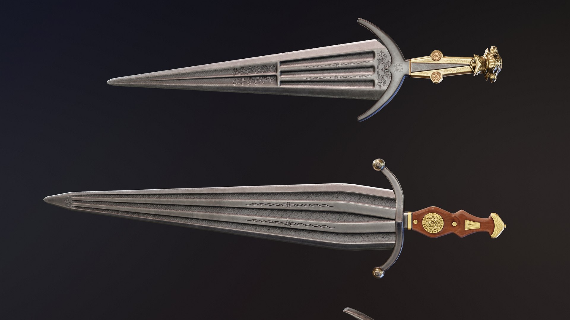 Cinquedea Daggers 3D Model - TurboSquid 2359282