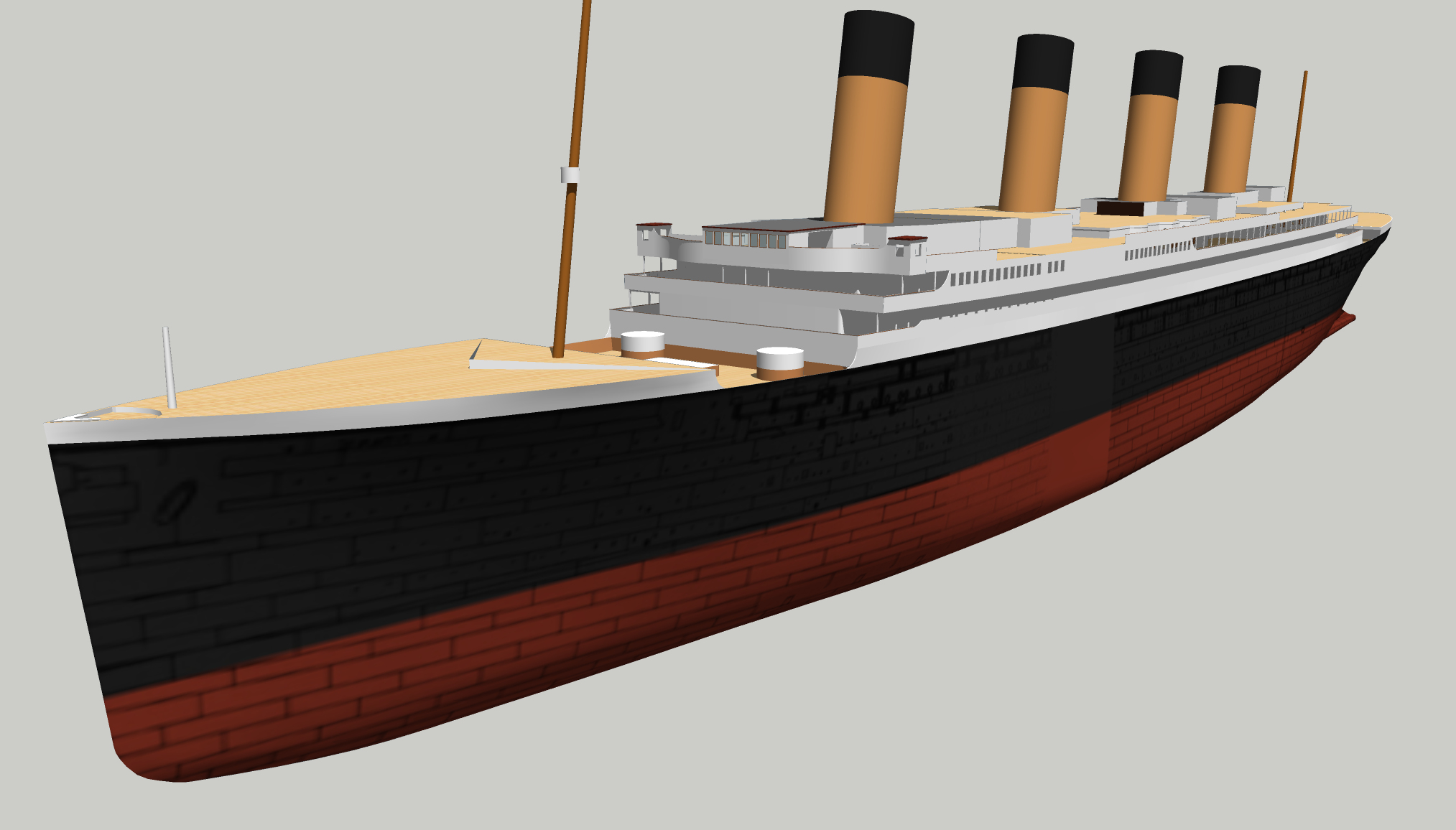 incomplete titanic hull 3d model