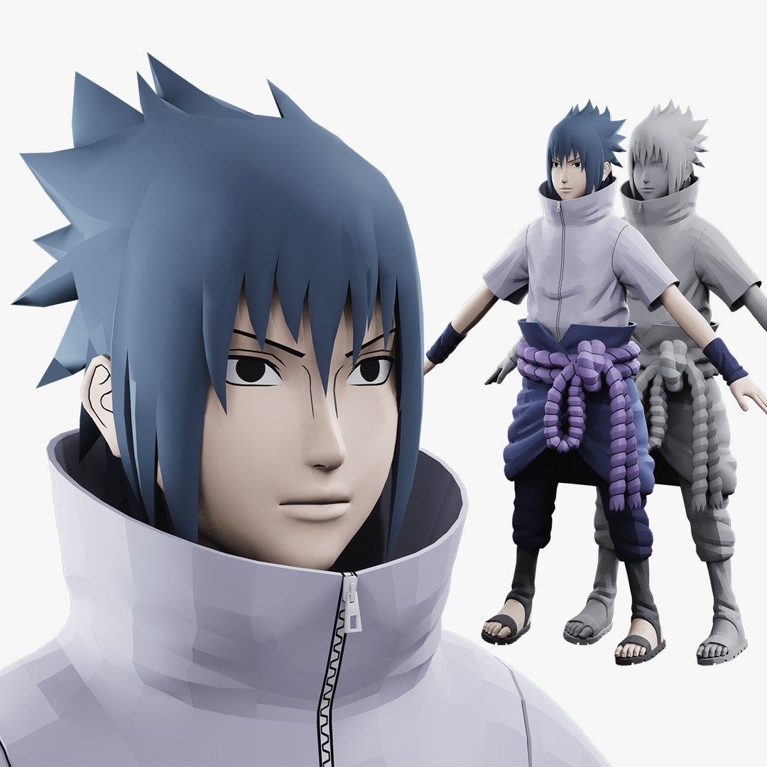 3d модель Sasuke Uchiha Naruto Characters Low Poly 3d Model Turbosquid 1968118
