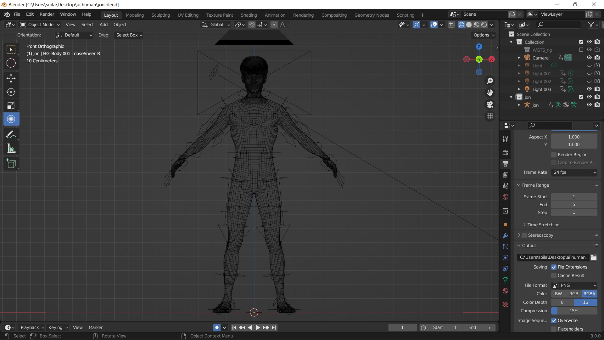 Jon Realistic Rigged Man Blender Character Model 3D Model 3D Model ...