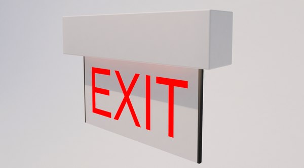 3d model exit light
