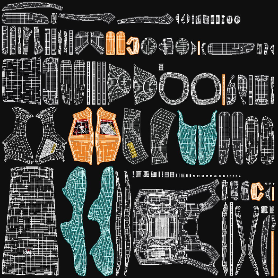 Backless Booster Car Seat Chicco Blue 3D Model - TurboSquid 2195857