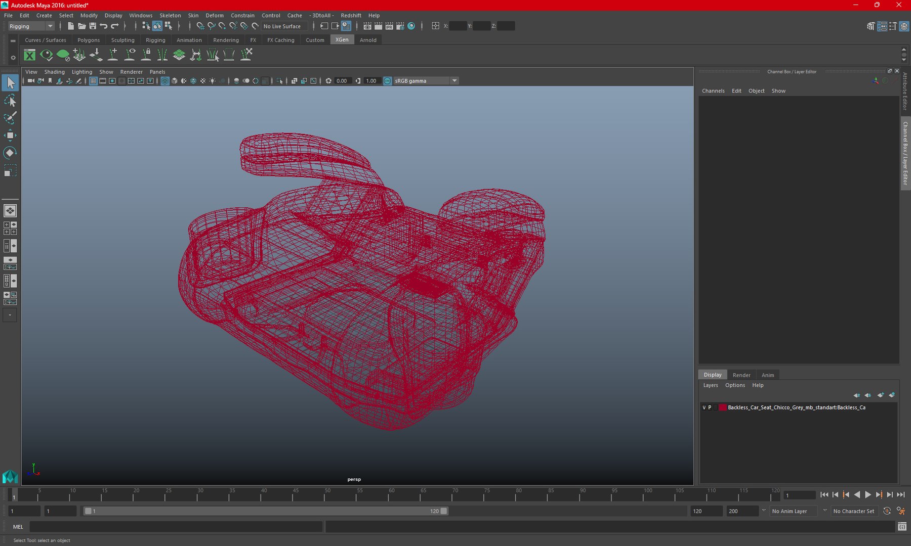 Backless Booster Car Seat Chicco Blue 3D Model - TurboSquid 2195857