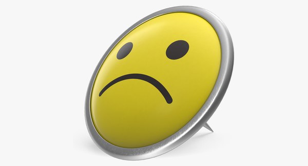 3D sad smiley pin - TurboSquid 1425079