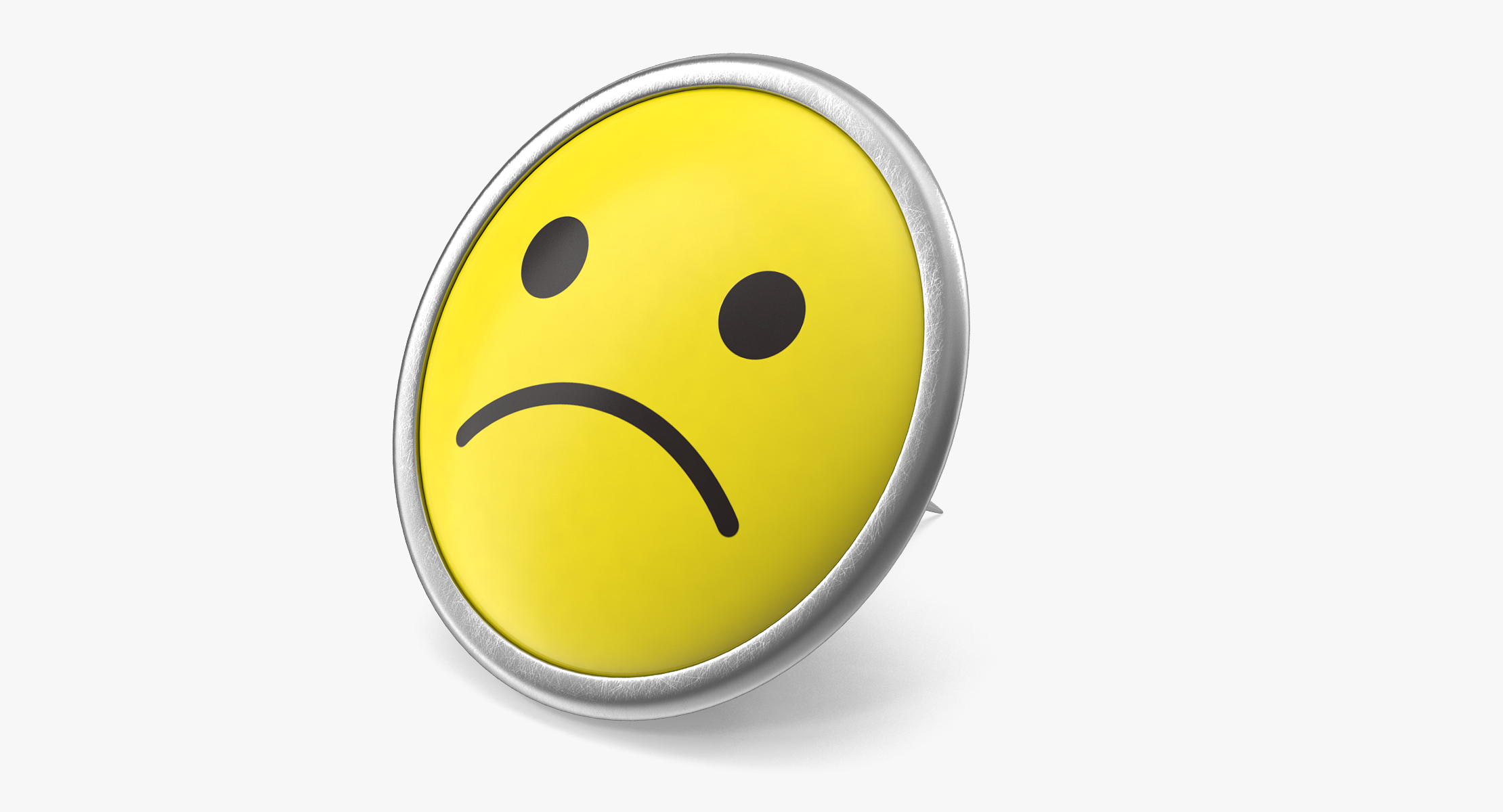 3D sad smiley pin - TurboSquid 1425079