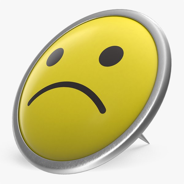3D sad smiley pin - TurboSquid 1425079