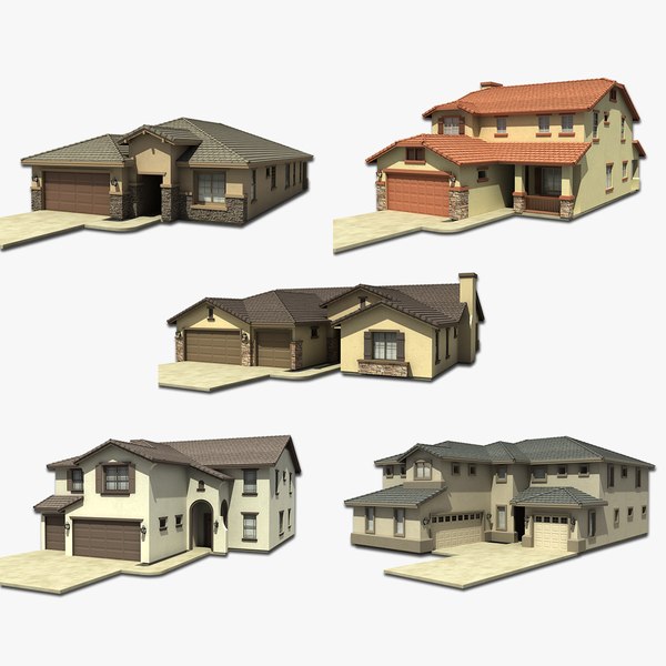 house set 4 3d 3ds
