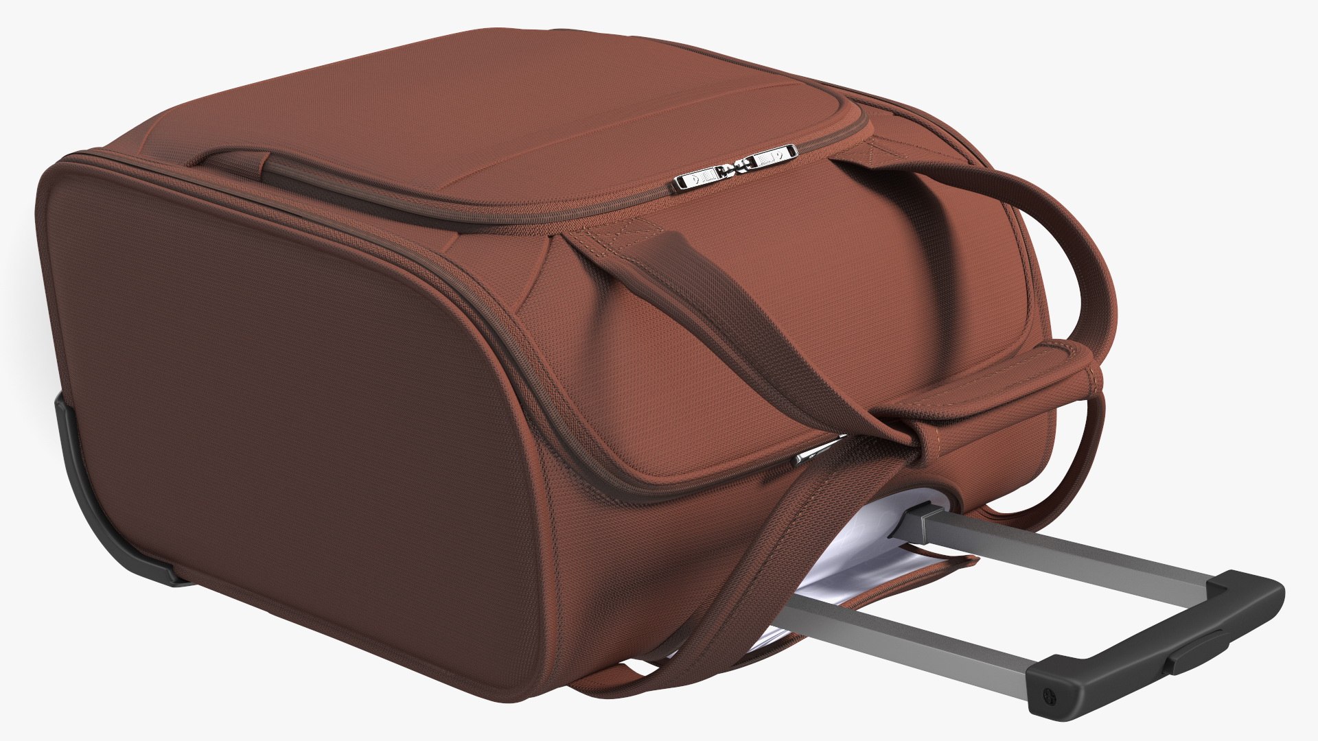 3D Brown Softshell Luggage Bag model - TurboSquid 2083597