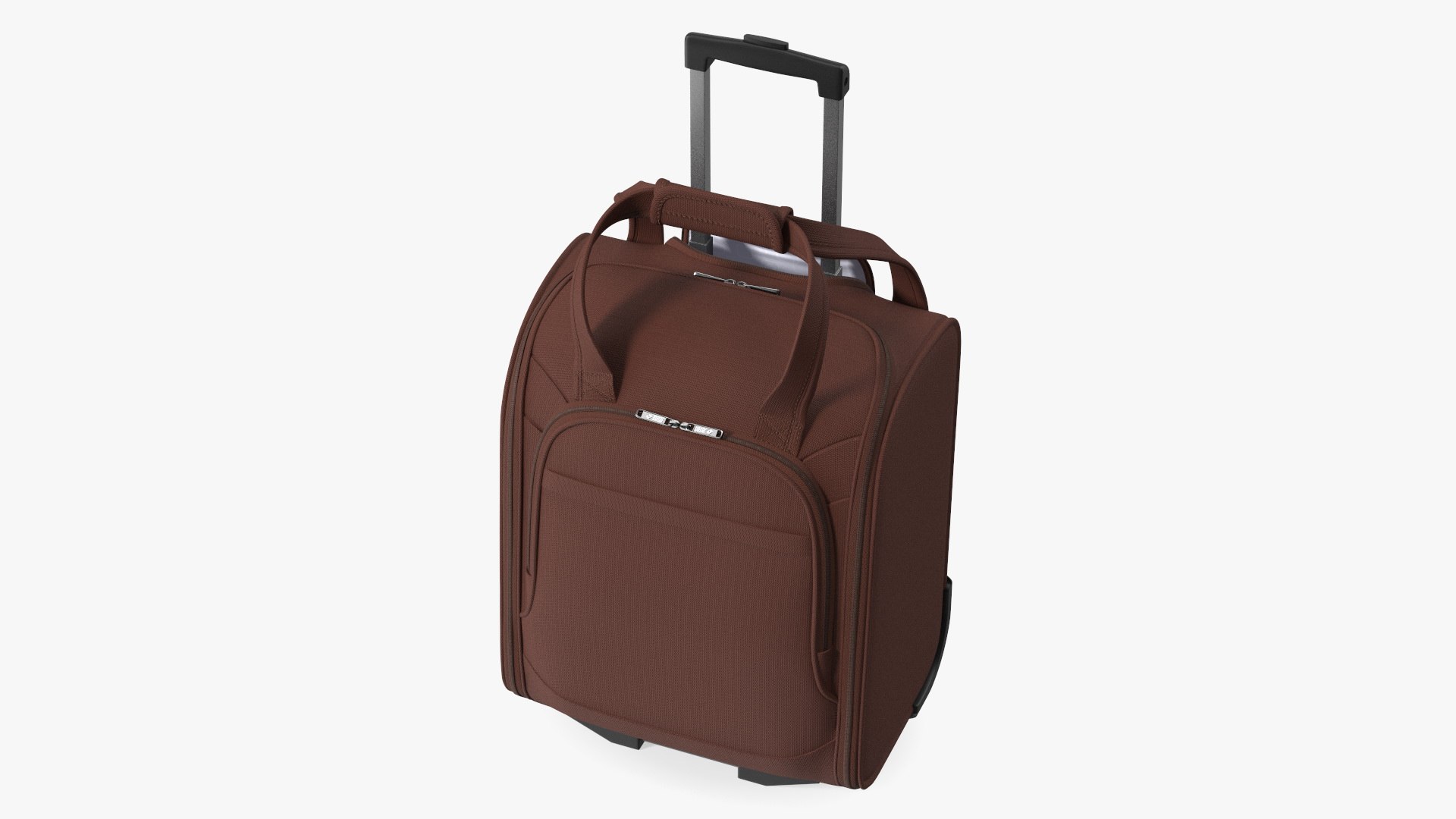 3D Brown Softshell Luggage Bag model - TurboSquid 2083597