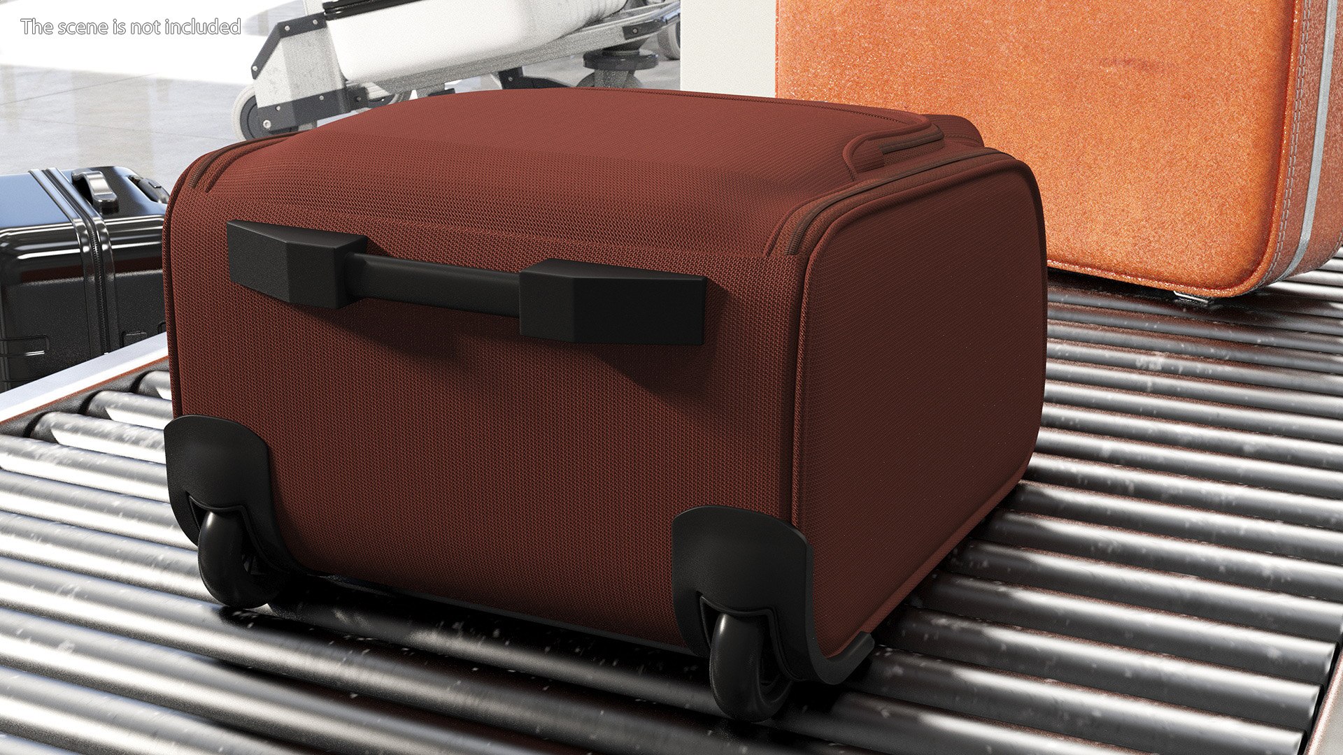 3D Brown Softshell Luggage Bag model - TurboSquid 2083597