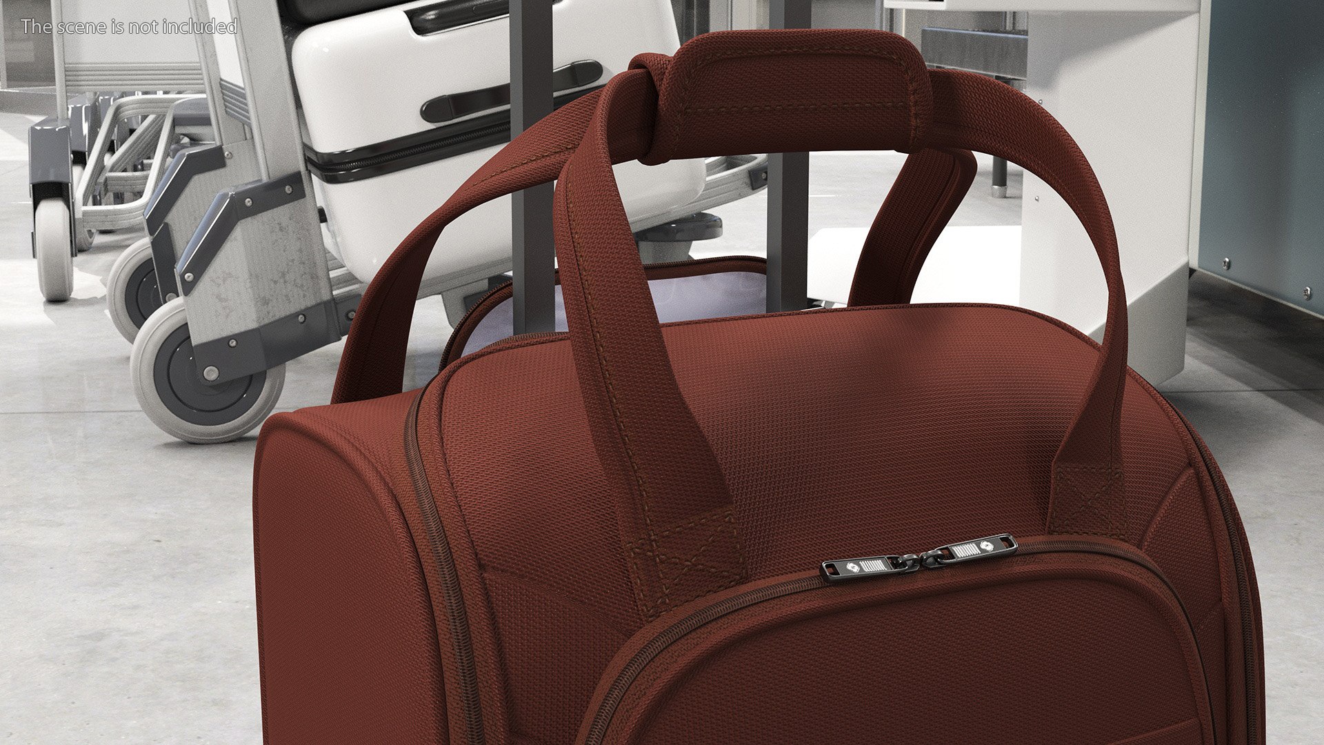 3D Brown Softshell Luggage Bag model - TurboSquid 2083597