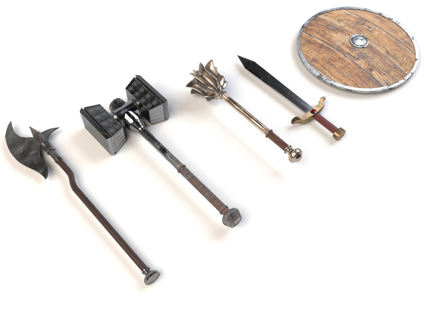 Medieval Fantasy Weapon Pack Model - TurboSquid 1536785