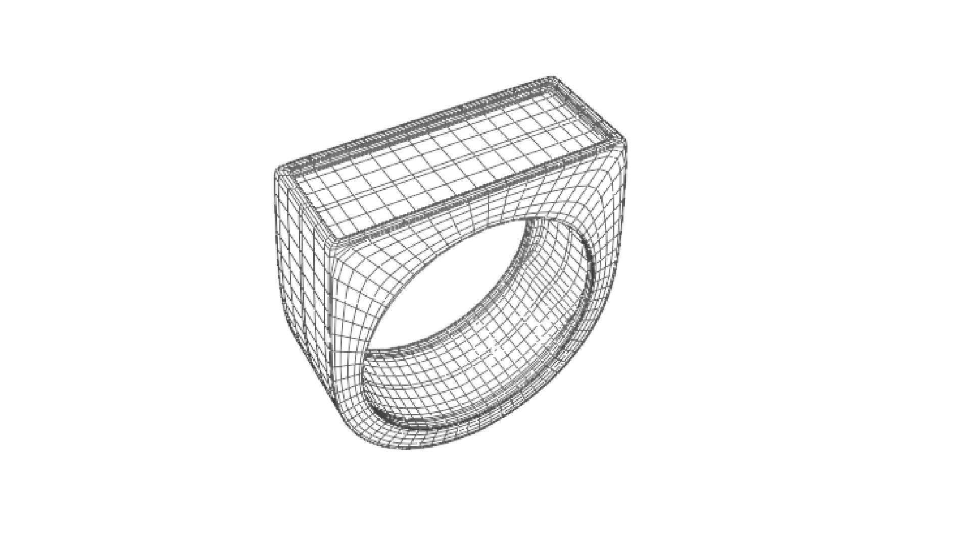 3D model LONG SQUARE RING - TurboSquid 1782903