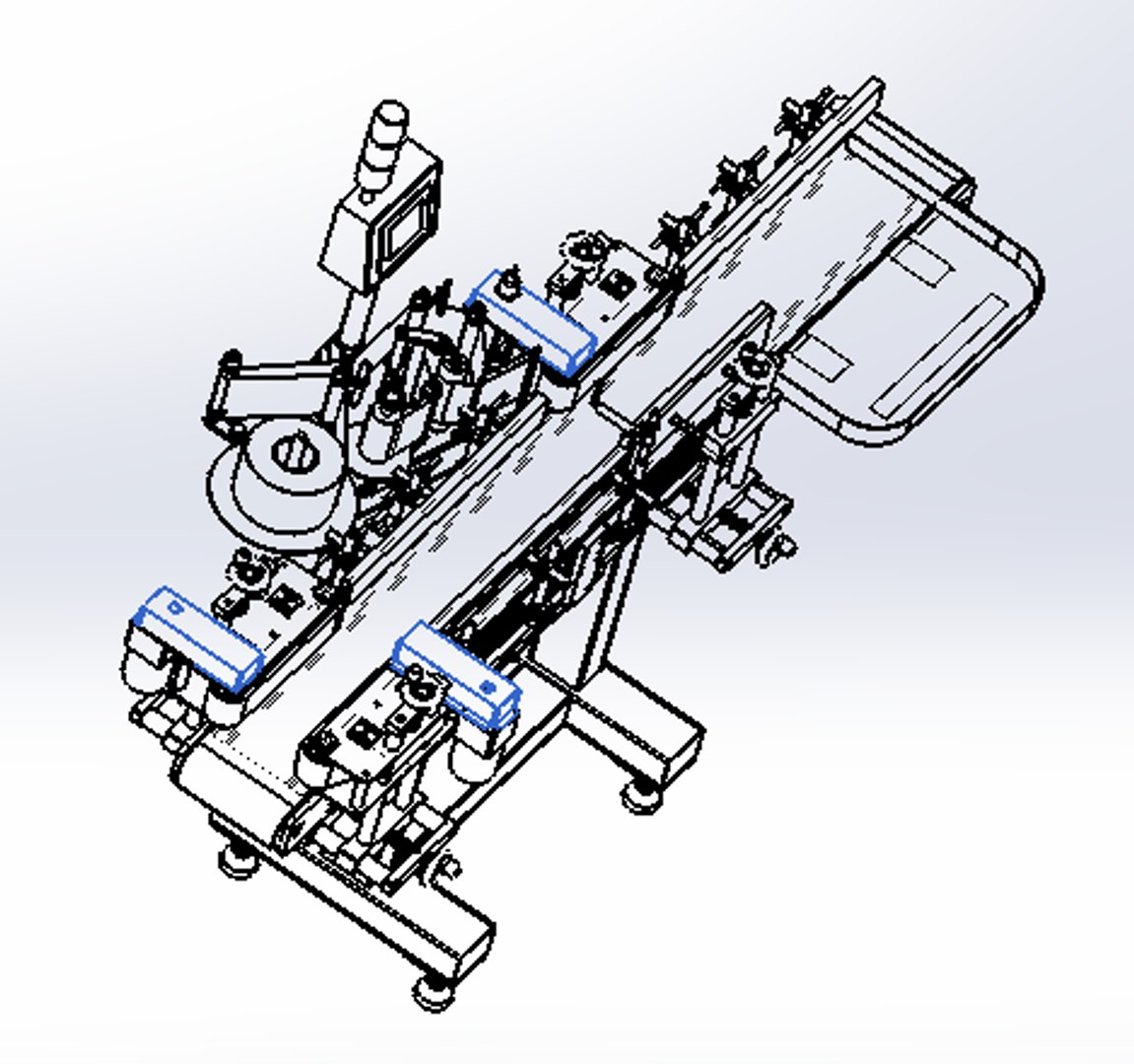 Assembly Line Labeling Machine 3D Model - TurboSquid 1228956