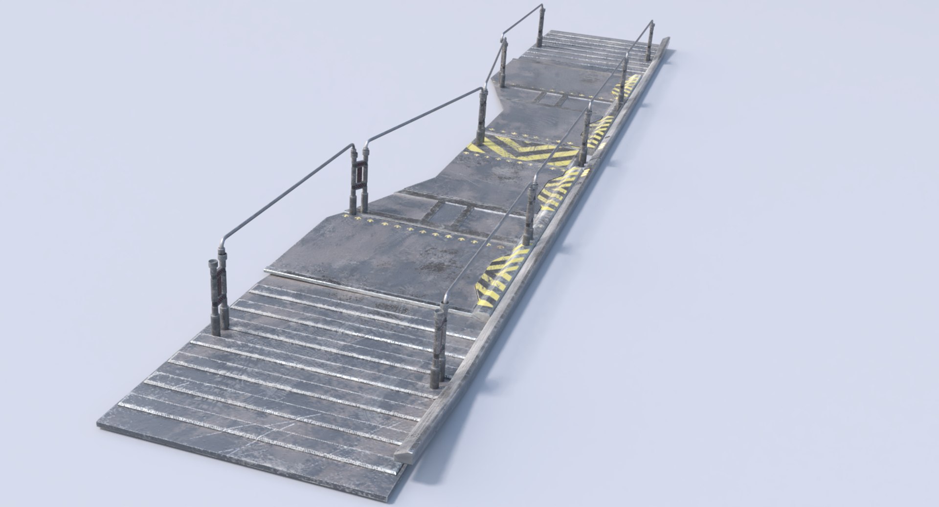Scifi Railing Walkway 3D Model - TurboSquid 1417178